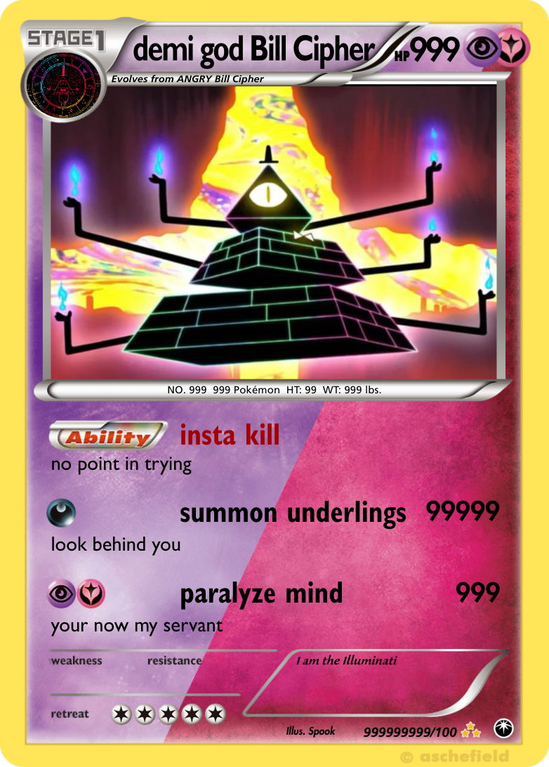 demi god Bill Cipher - SPOOK | Pokécardmaker.net
