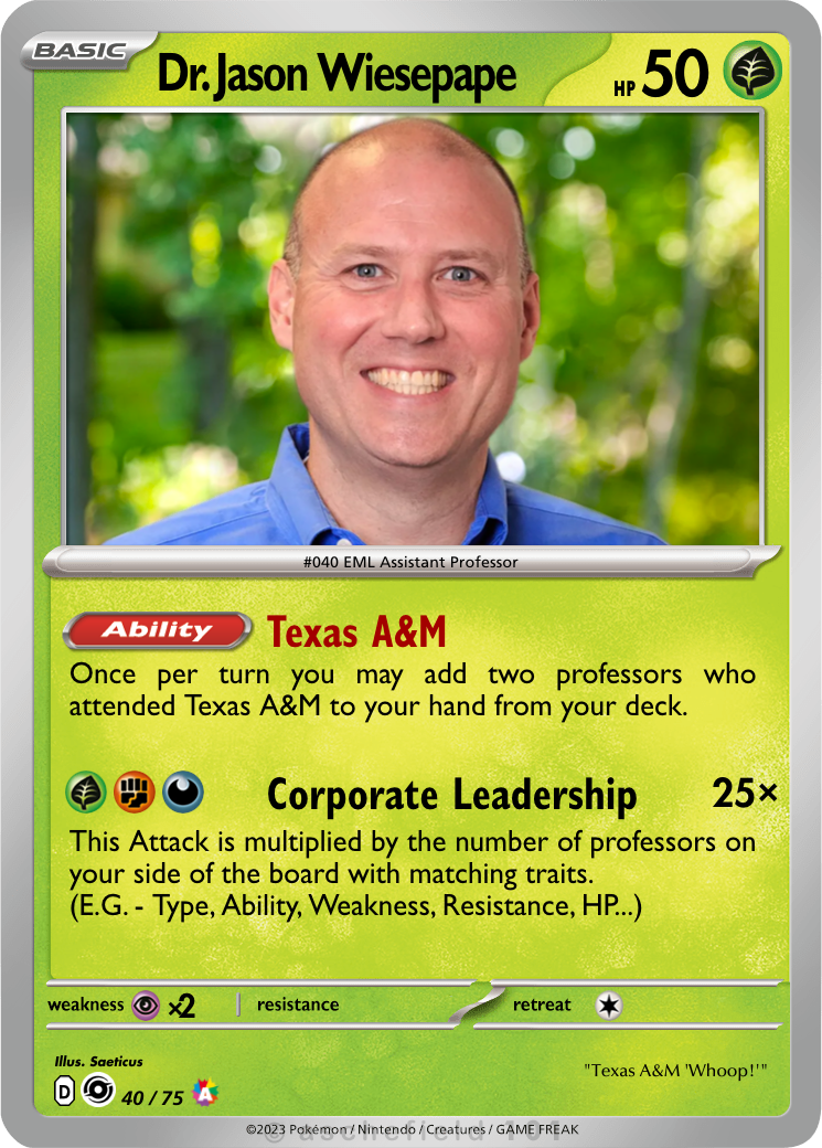Dr. Jason Wiesepape - Saeticus | Pokécardmaker.net