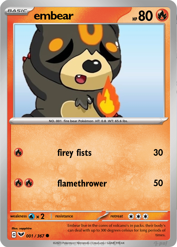 embear - Sapphire992 | Pokécardmaker.net