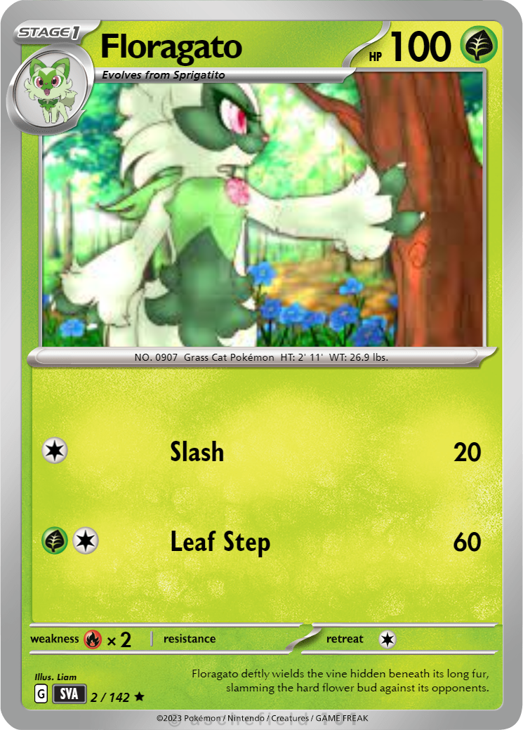 Floragato - ScarletVioletAll | Pokécardmaker.net