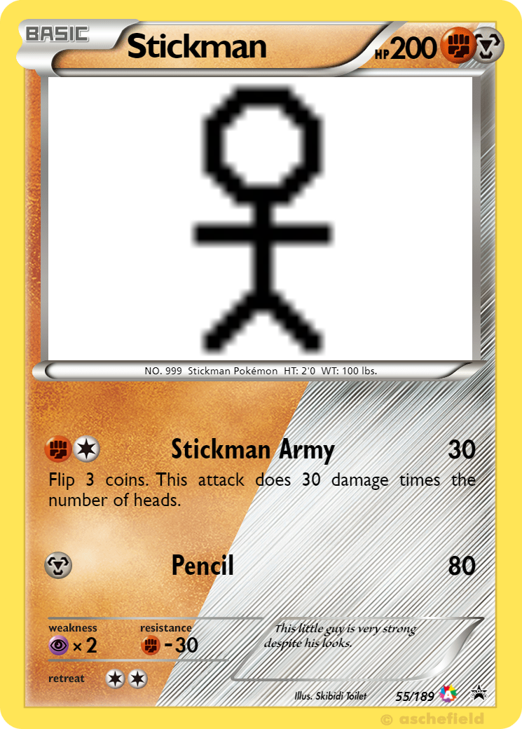Stickman - SeasonalSans1 | Pokécardmaker.net