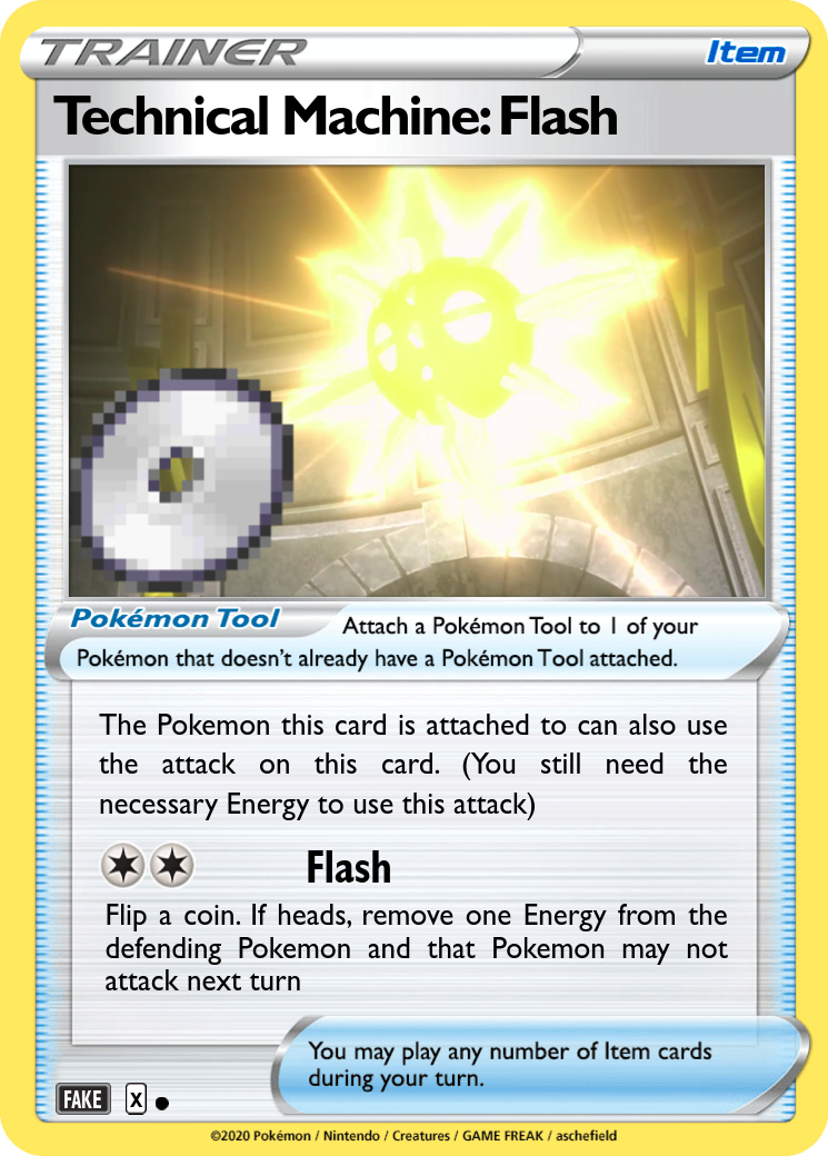 Technical Machine: Flash - ShadowXeldron | Pokécardmaker.net
