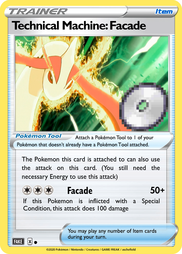 Technical Machine: Facade - ShadowXeldron | Pokécardmaker.net
