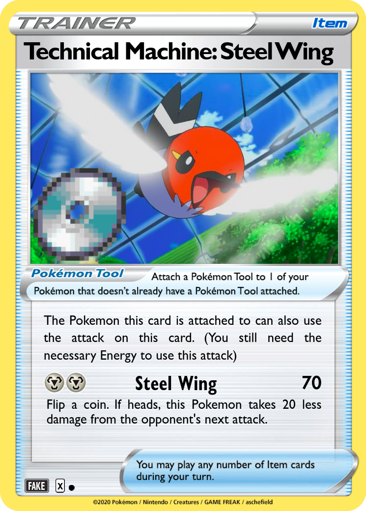 Technical Machine: Steel Wing - ShadowXeldron | Pokécardmaker.net