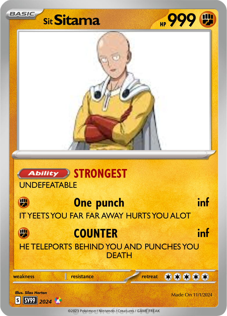 Sitama - SilasH | Pokécardmaker.net