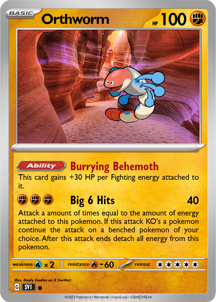 Orthworm - Silly-Guy | Pokécardmaker.net