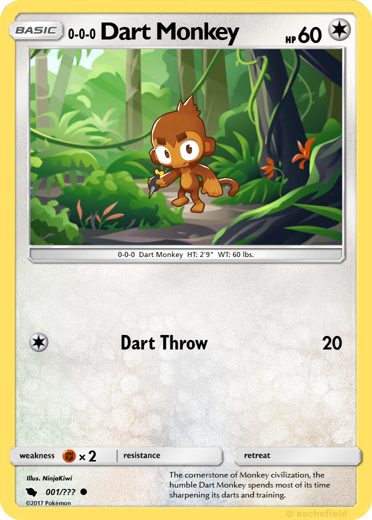 Dart Monkey - SilverMedal | Pokécardmaker.net