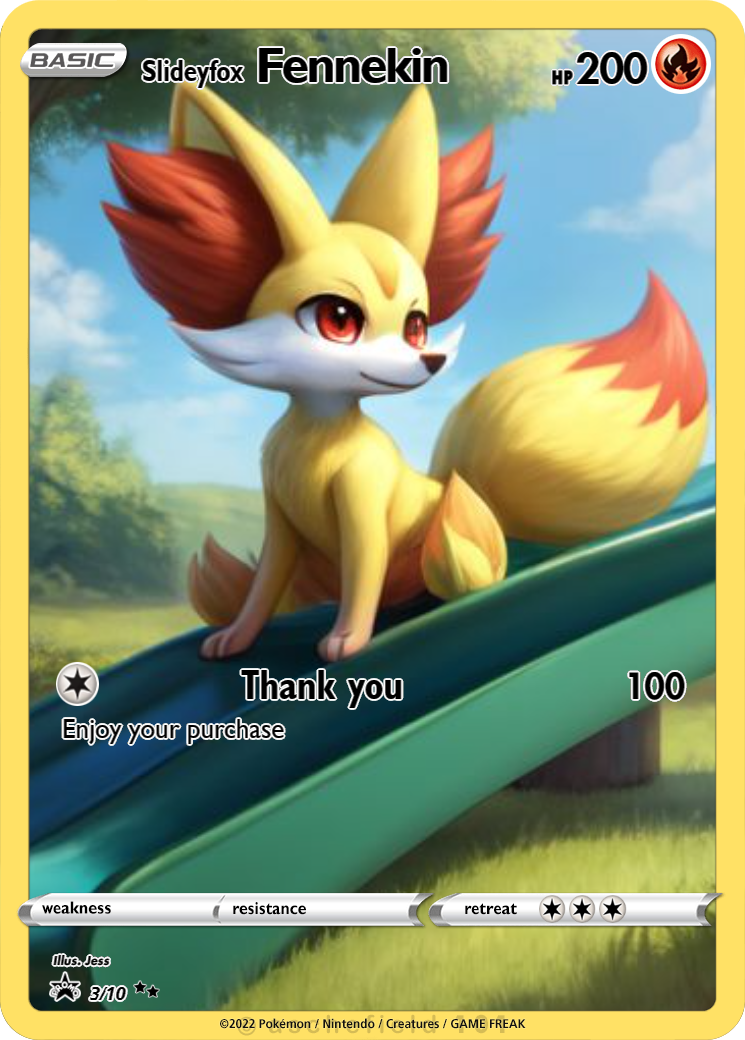 Fennekin - Slideyfox | Pokécardmaker.net