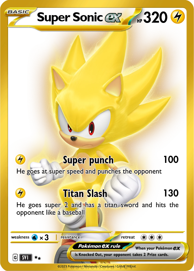 Super Sonic - Sonic-the-Hedgehog | Pokécardmaker.net