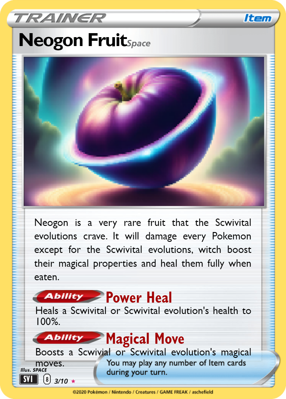Neogon Fruit - Space | Pokécardmaker.net
