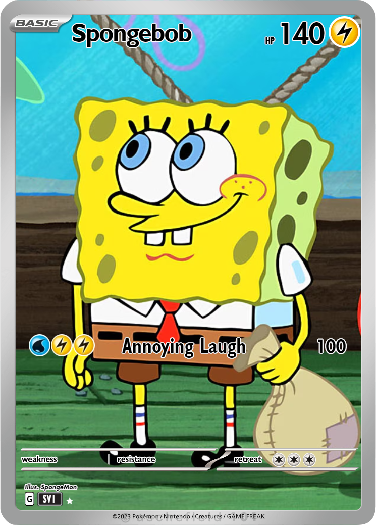 Spongebob - SpongeMon | Pokécardmaker.net