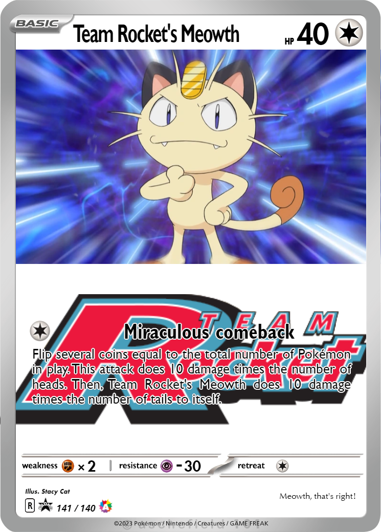 Team Rocket's Meowth - StacyCat12 | Pokécardmaker.net