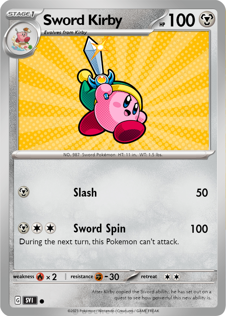Sword Kirby - Steve84 | Pokécardmaker.net