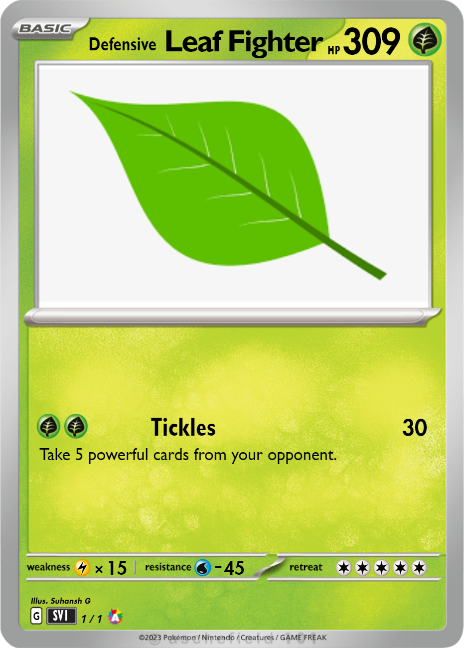 Leaf Fighter - SuhanshGrandhi | Pokécardmaker.net