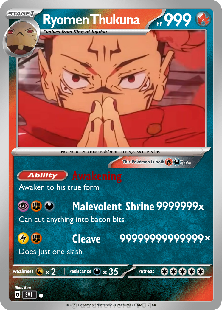 Ryomen Thukuna - SukunasGoat | Pokécardmaker.net