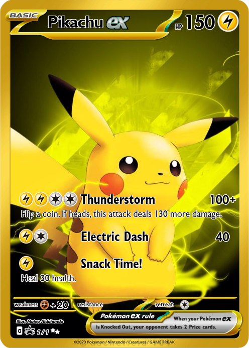 Pikachu - SuperGamer | Pokécardmaker.net