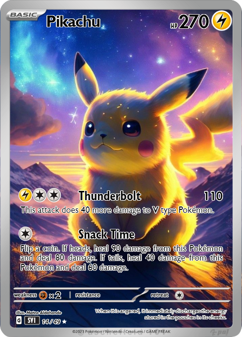 Pikachu - SuperGamer | Pokécardmaker.net
