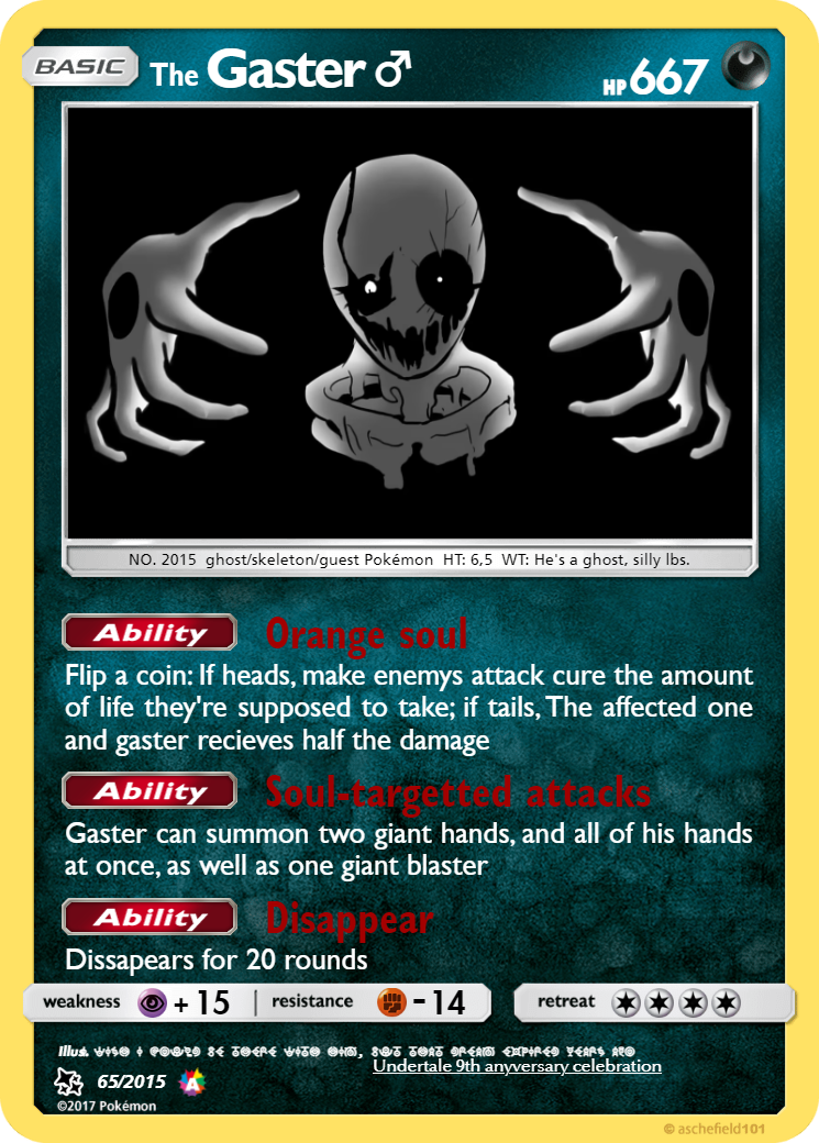 Gaster [>] - TSalexMa2 | Pokécardmaker.net