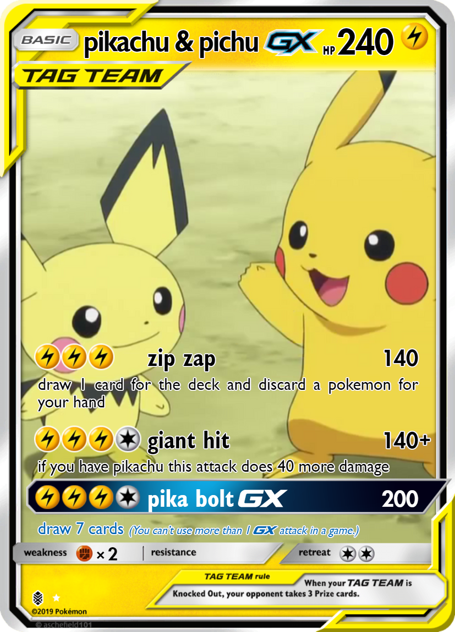 pikachu & pichu - TallBear13 | Pokécardmaker.net