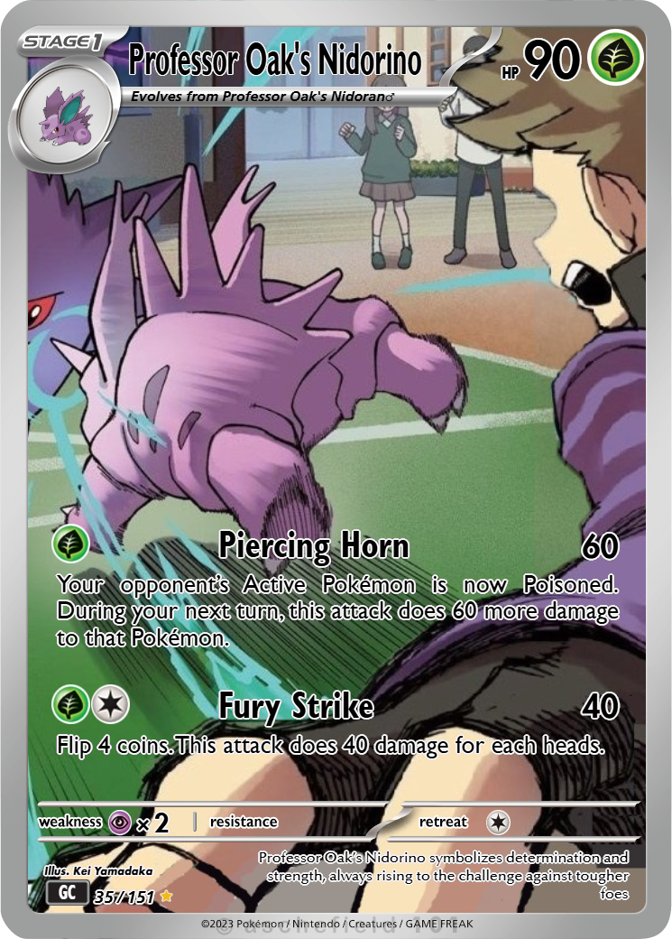 Professor Oak's Nidorino - Tedditulla | Pokécardmaker.net