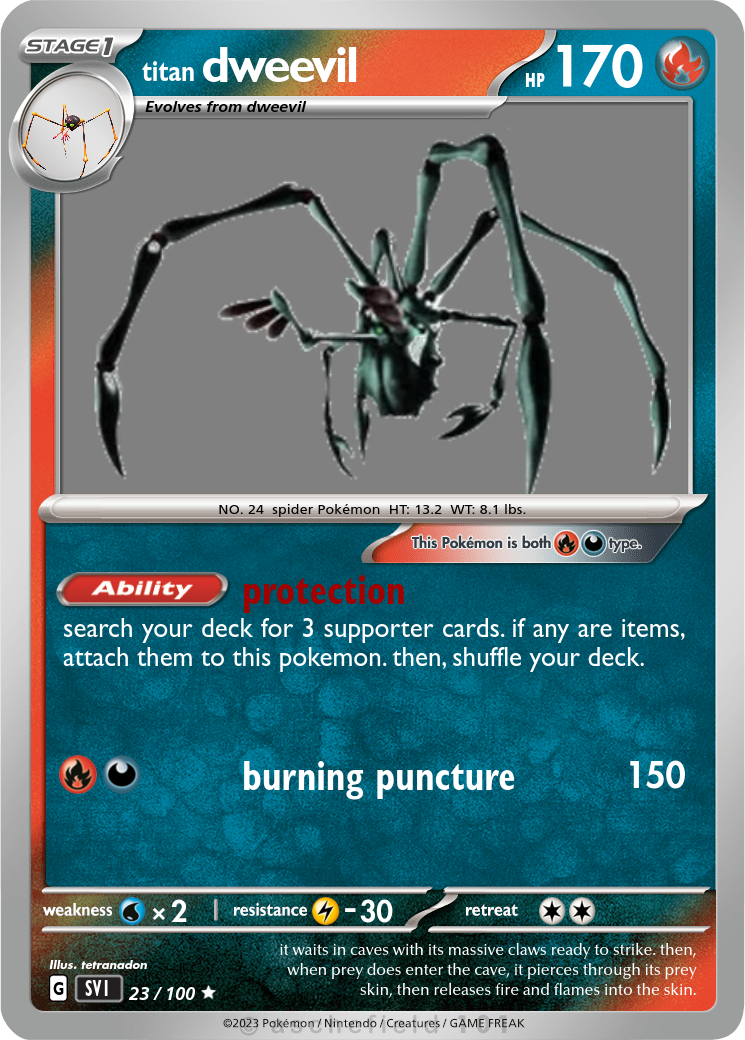 dweevil - Tetranadon | Pokécardmaker.net