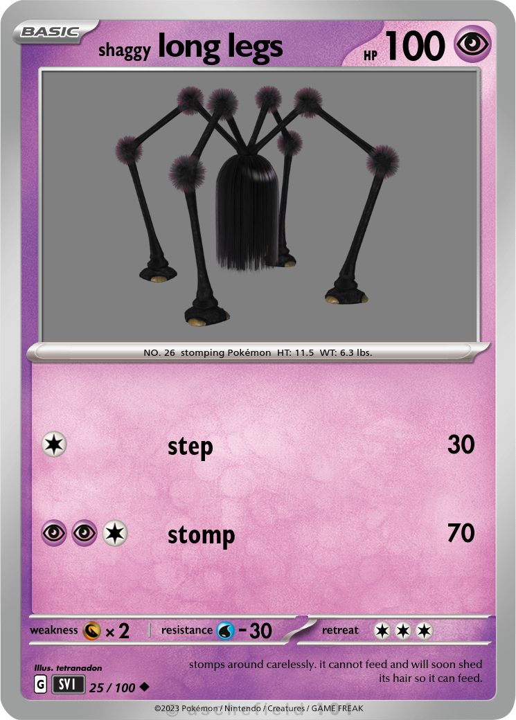 long legs - Tetranadon | Pokécardmaker.net