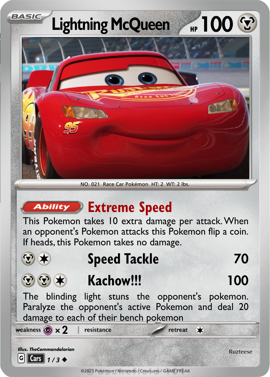 Lightning McQueen - TheCommandalorian | Pokécardmaker.net