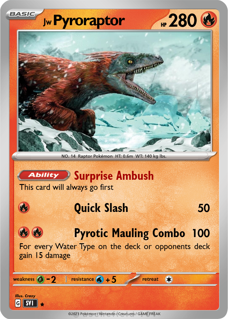 Pyroraptor - TheCrazyCarno | Pokécardmaker.net