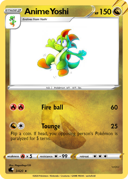 Anime Yoshi - TheMrEpicCoolGuy | Pokécardmaker.net