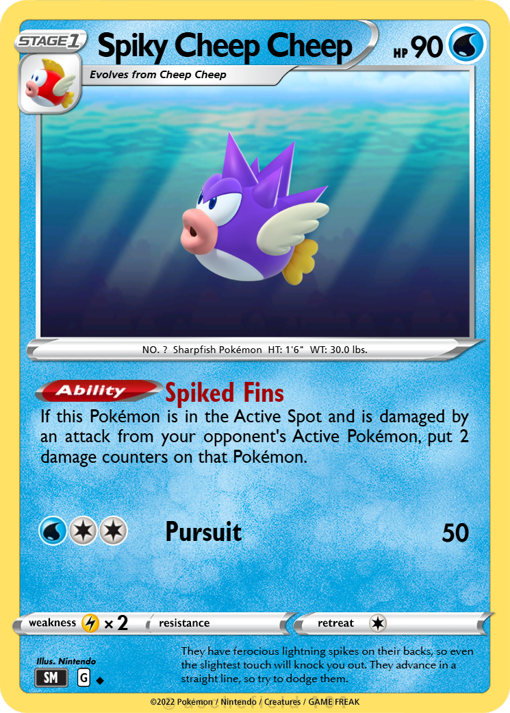 Spiky Cheep Cheep - TheOtherBlue | Pokécardmaker.net