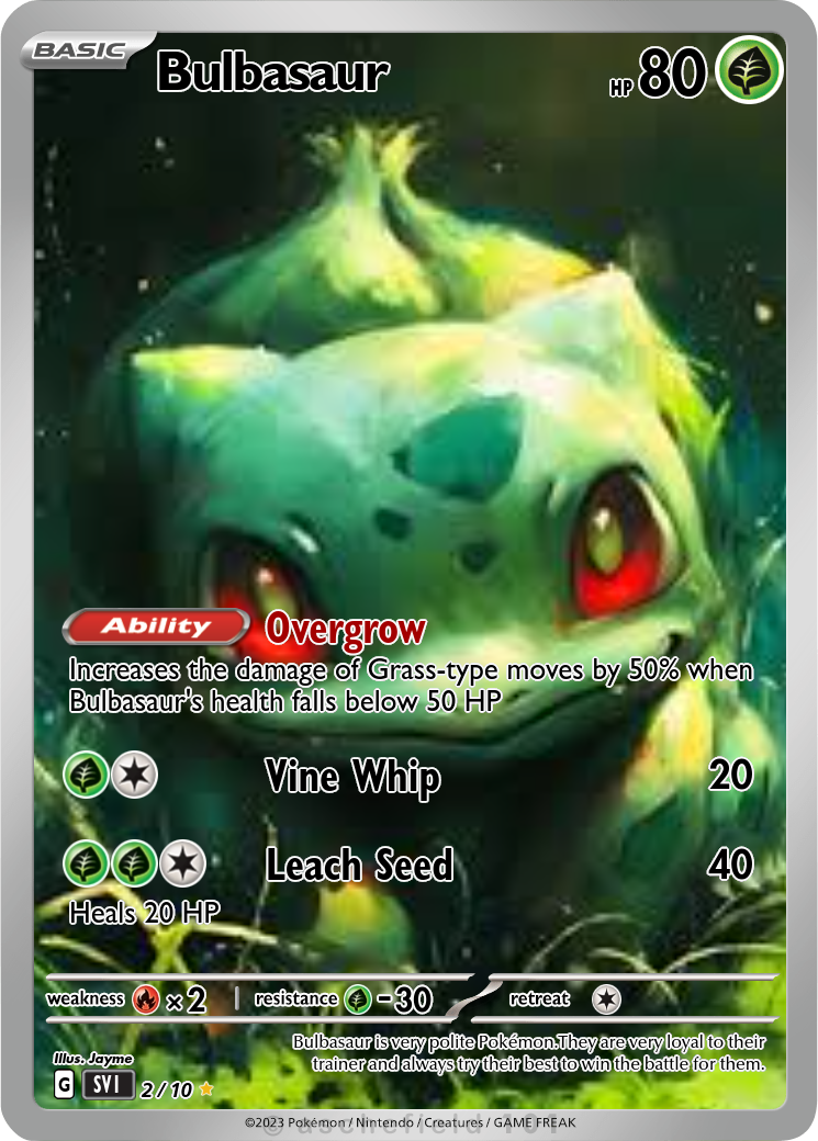 Bulbasaur - The_Shadow-Man | Pokécardmaker.net
