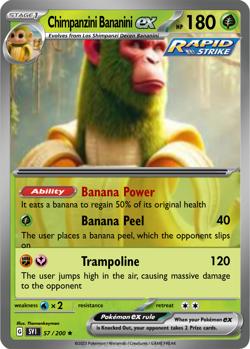 Chimpanzini Bananini - Themonkeyman | Pokécardmaker.net