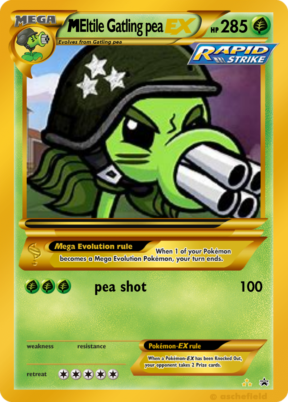 Eltile Gatling pea - Theo666 | Pokécardmaker.net