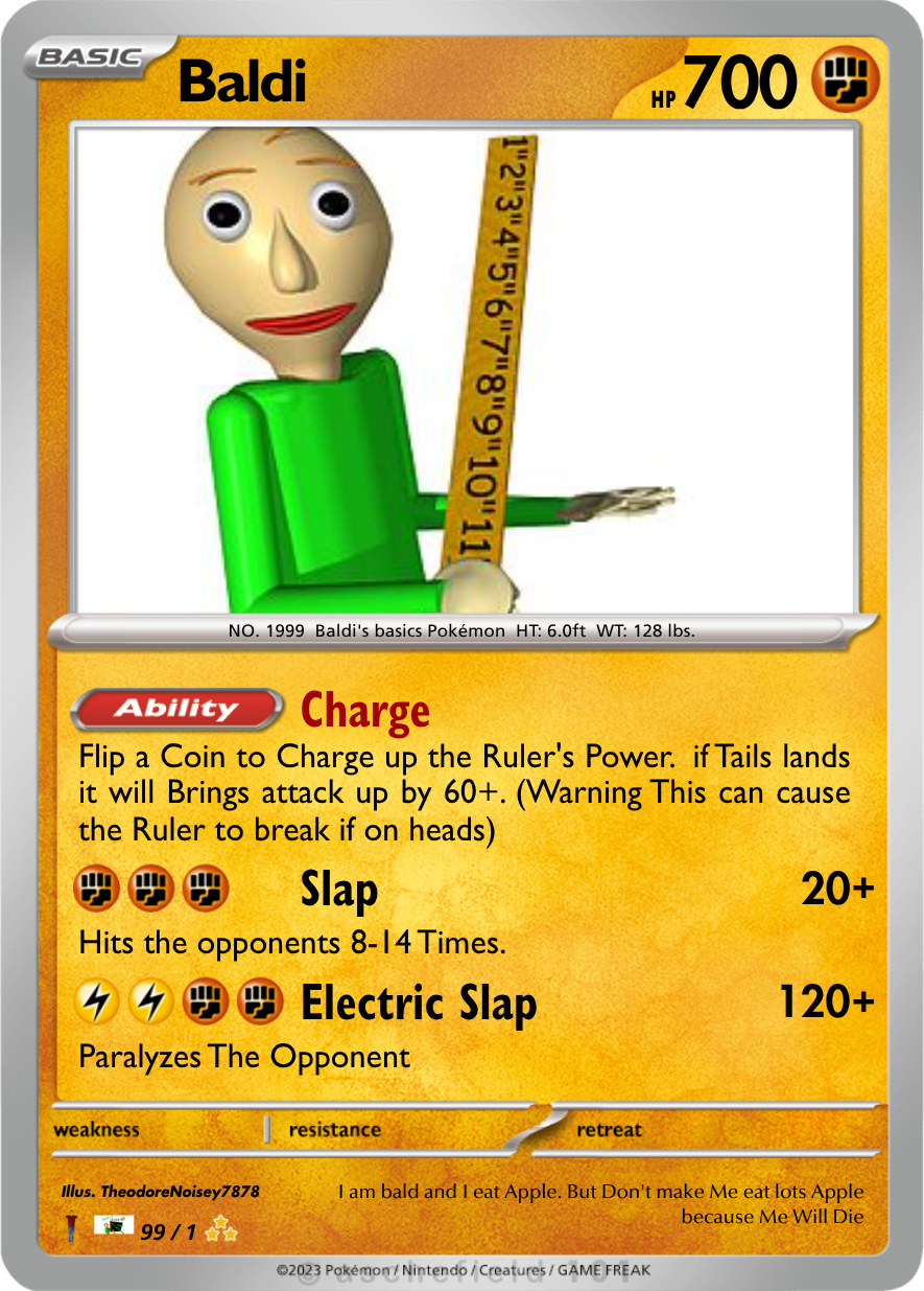 Baldi - TheodoreNoisey7878 | Pokécardmaker.net