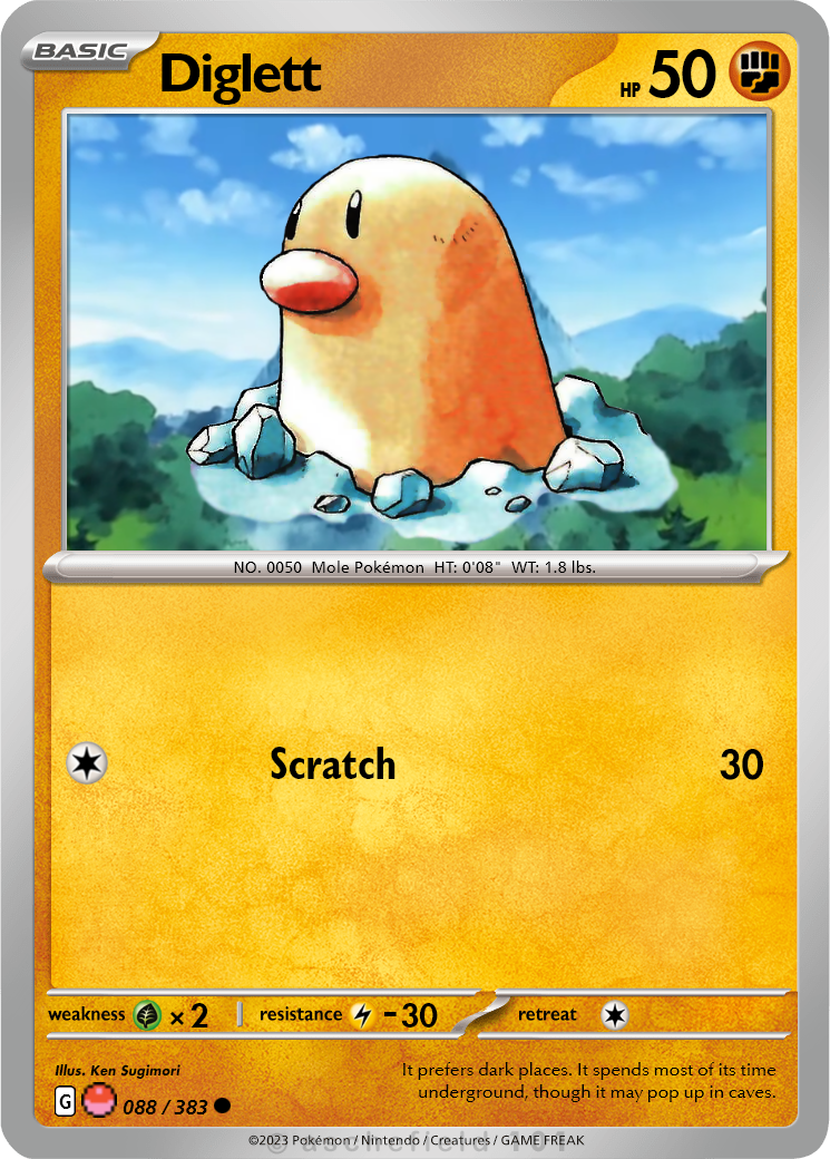 Diglett - ThickTomato | Pokécardmaker.net