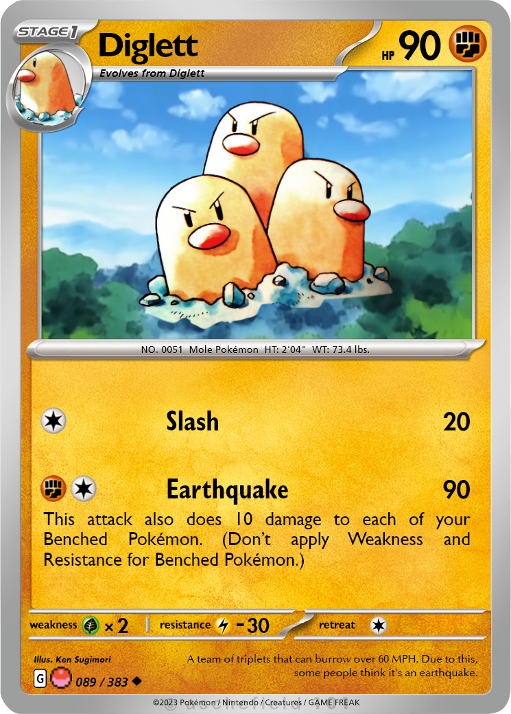 Diglett - ThickTomato | Pokécardmaker.net