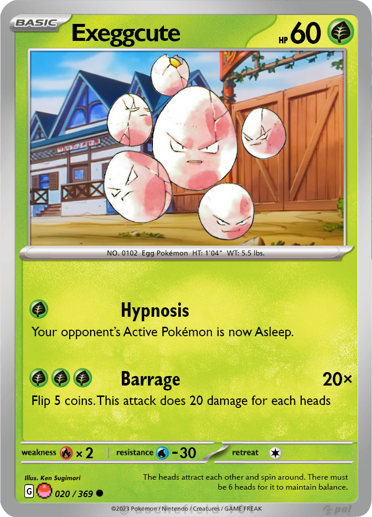 Exeggcute - ThickTomato | Pokécardmaker.net