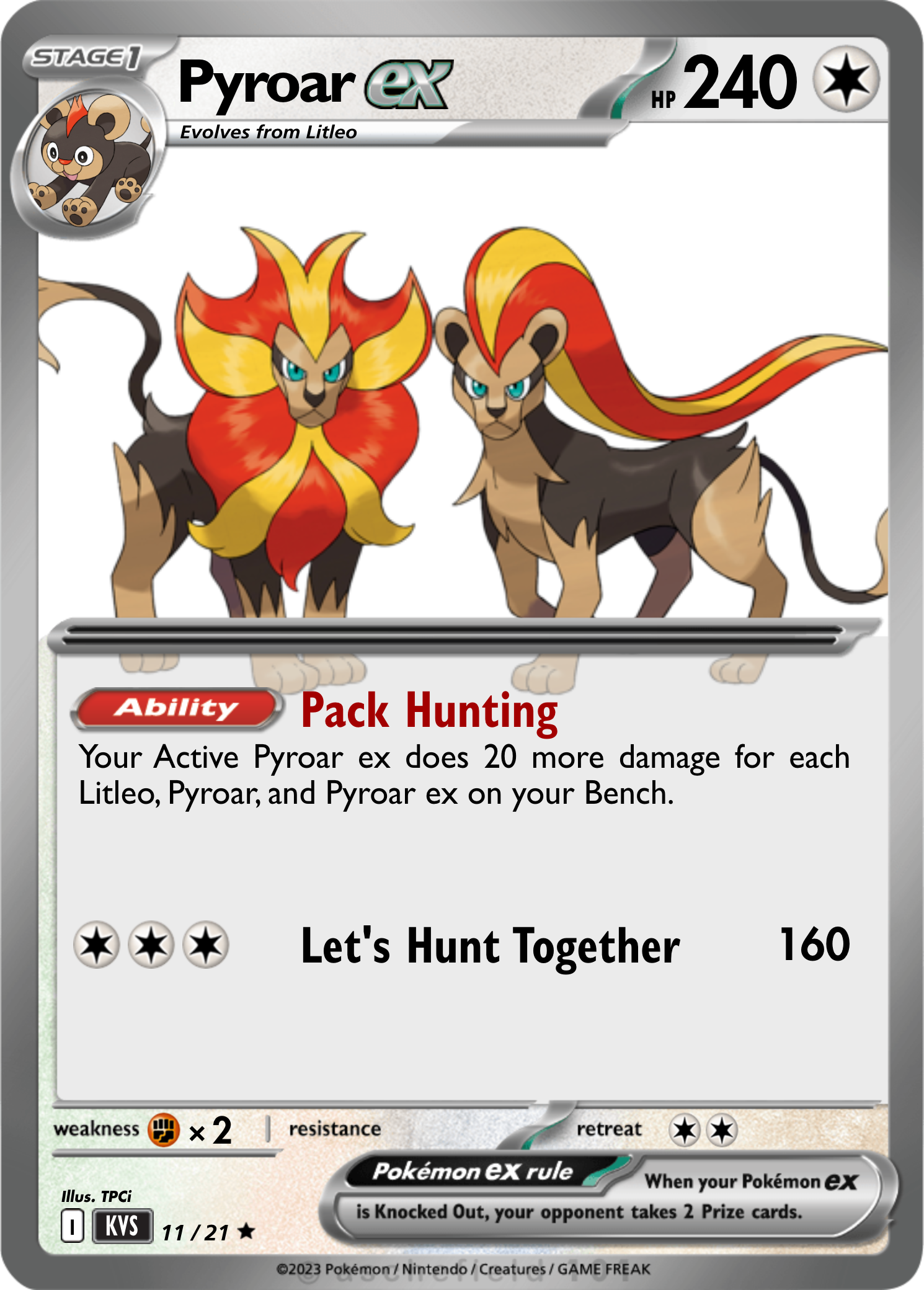 Pyroar - Thortiyo | Pokécardmaker.net