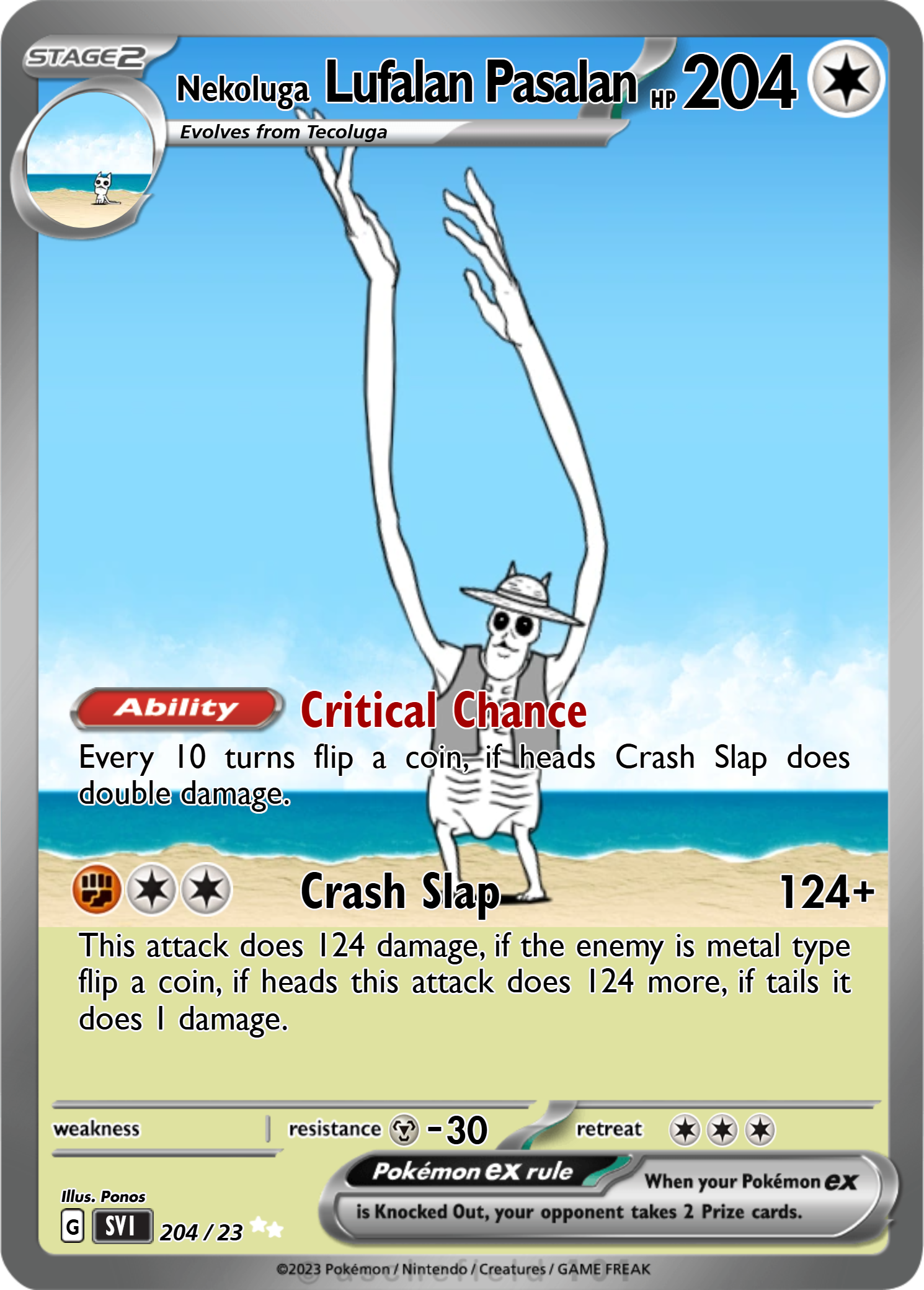 Lufalan Pasalan - TophatGorilla | Pokécardmaker.net