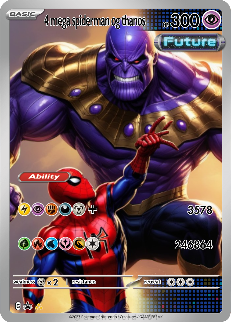4 mega spiderman og thanos - Trident99 | Pokécardmaker.net