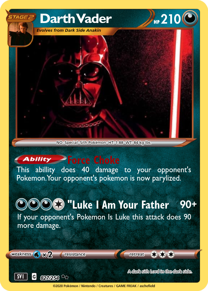 Darth Vader - ULWorks123 | Pokécardmaker.net