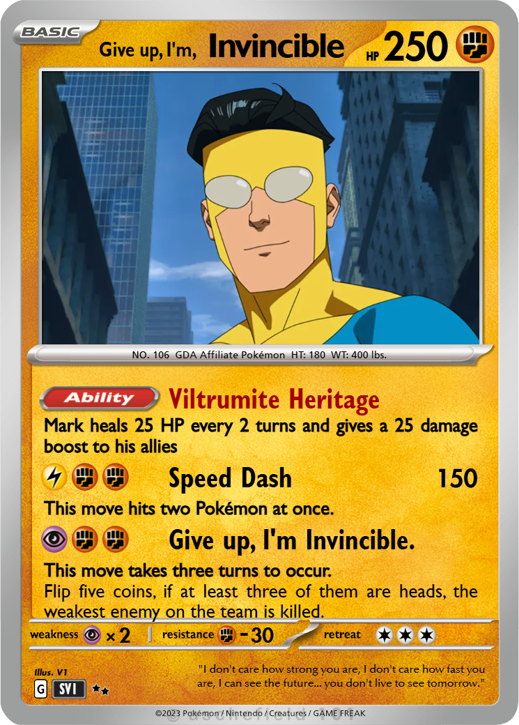 Invincible - V12 | Pokécardmaker.net