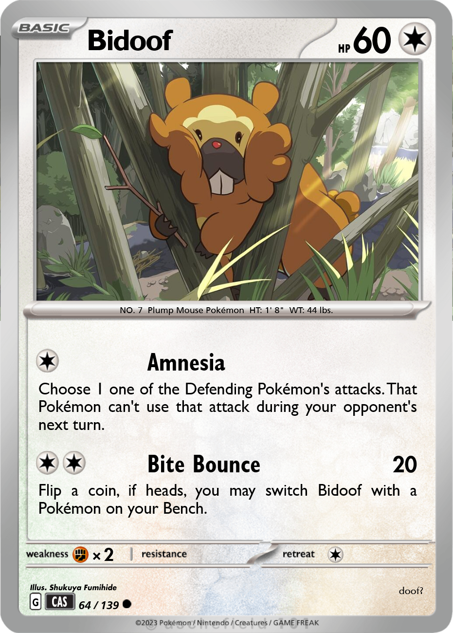 Bidoof - Wetgoat | Pokécardmaker.net