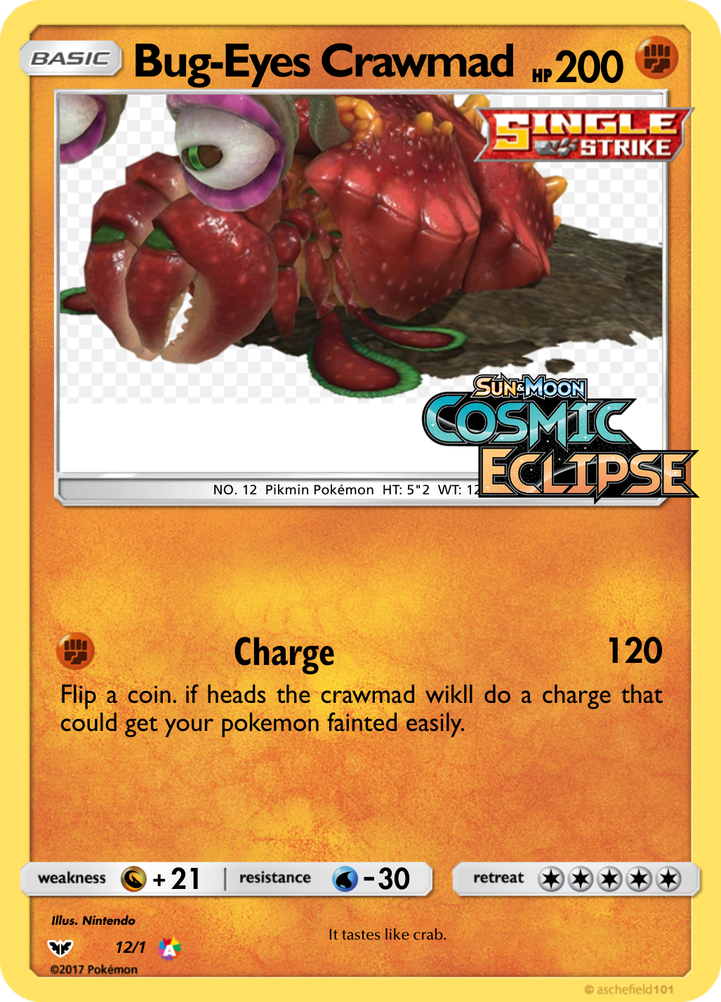 Bug-Eyes Crawmad - Wintereon | Pokécardmaker.net