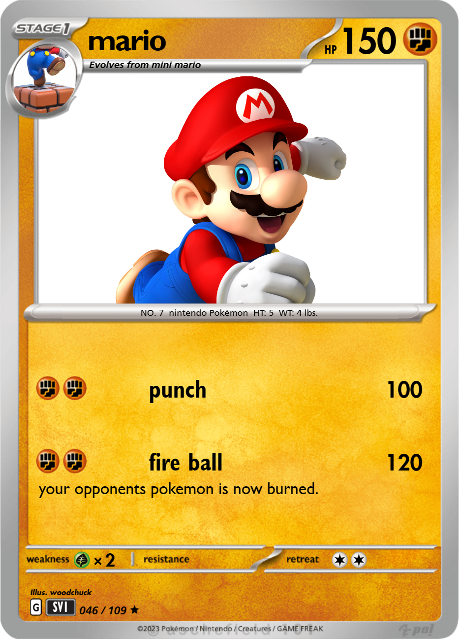 mario - Woodchuck2014 | Pokécardmaker.net