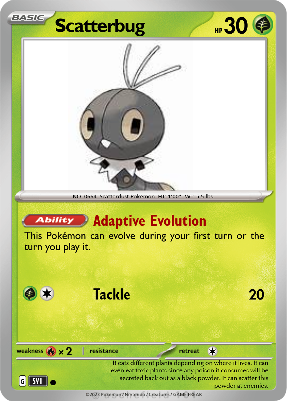 Scatterbug - Woopzicles | Pokécardmaker.net