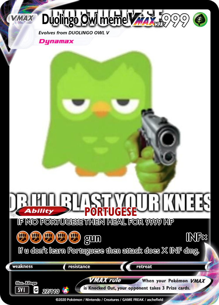 Duolingo Owl meme - XDoge | Pokécardmaker.net