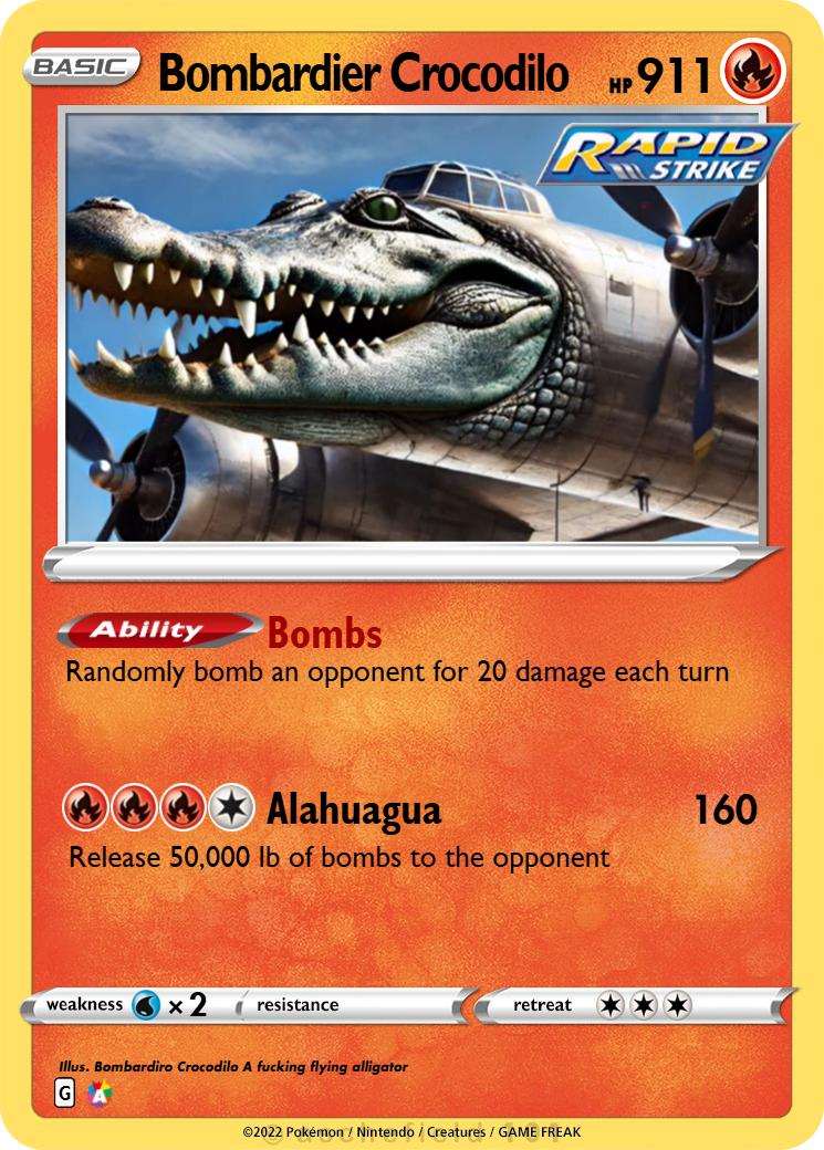 Bombardier Crocodilo - YeeZweeD | Pokécardmaker.net