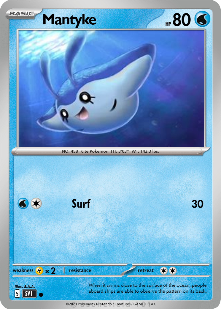 Mantyke - Yoshigamer8 | Pokécardmaker.net