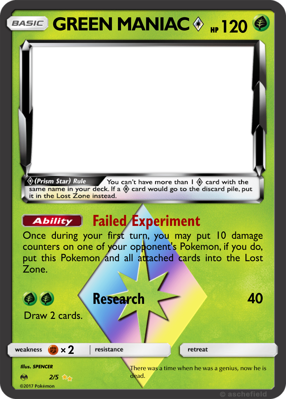 GREEN MANIAC - ZZMONO | Pokécardmaker.net